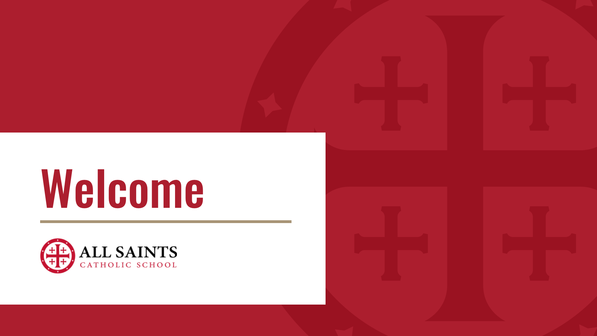 Welcome | All Saints Catholic School